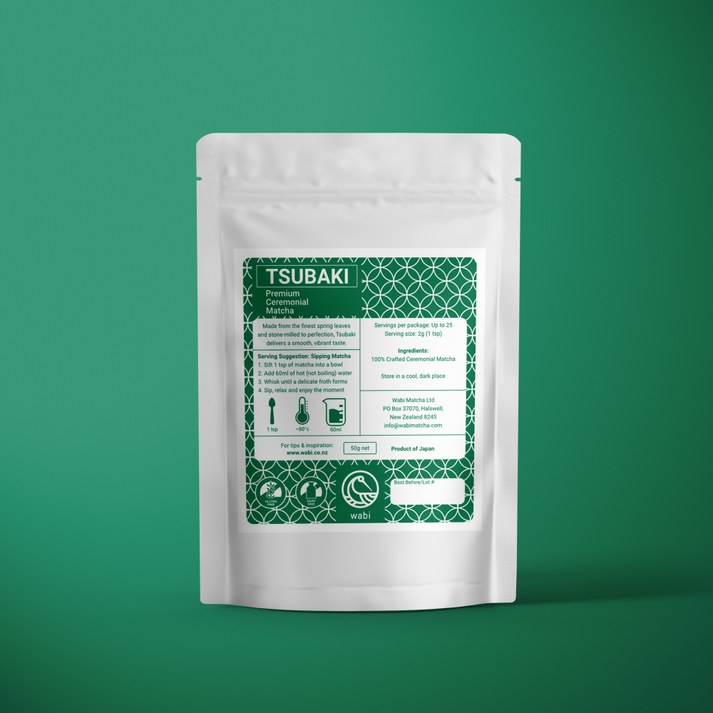 Tsubaki Ceremonial Matcha (50g) – Premium Japanese Matcha in NZ – Wabi